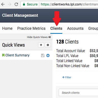 LPL ClientWorks: How to Export