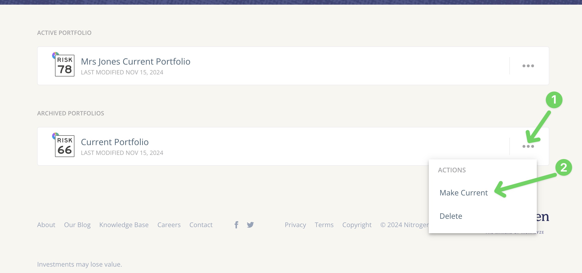 Working with Client Portfolios