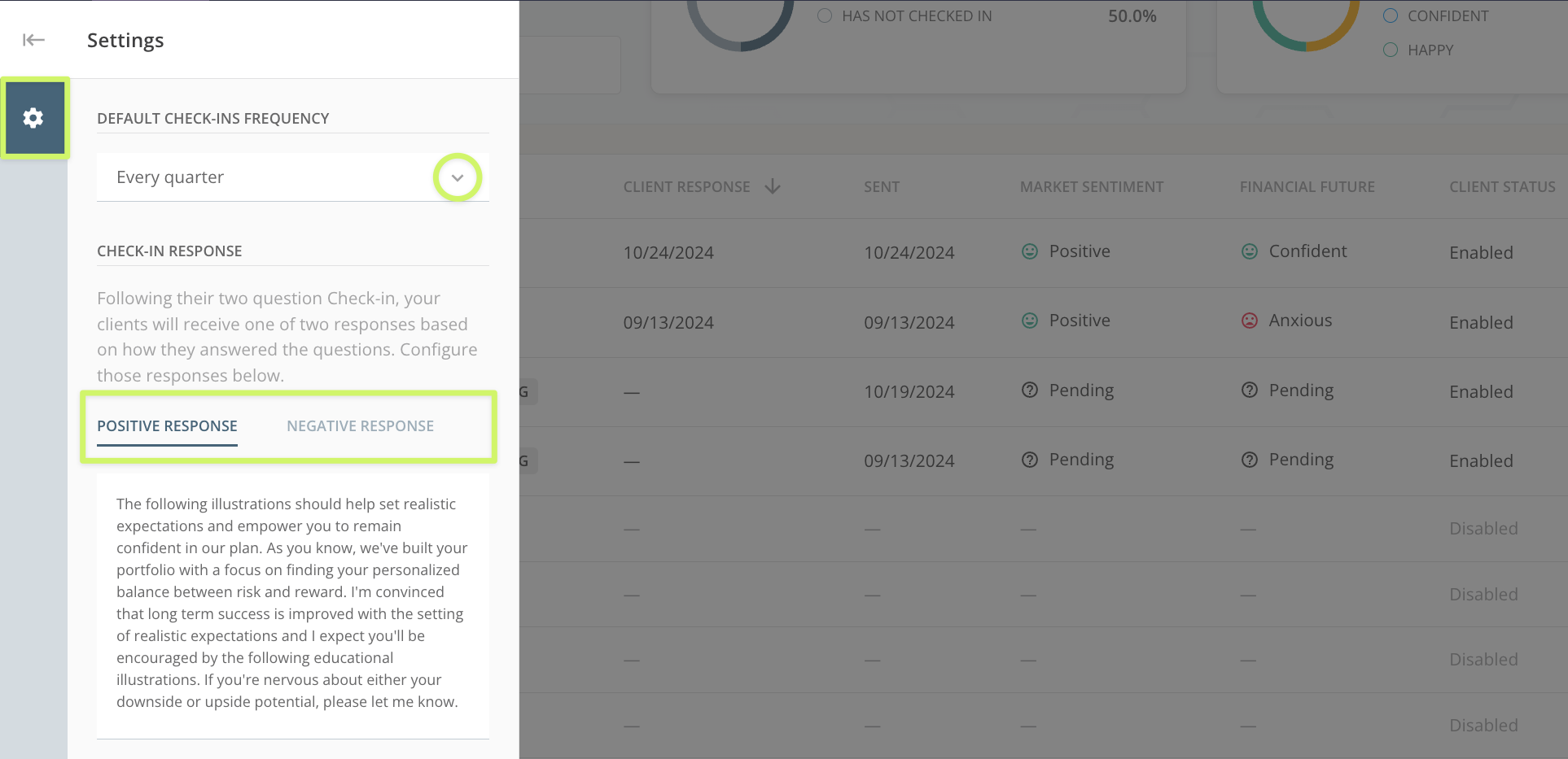 Setting Up Client Check-ins