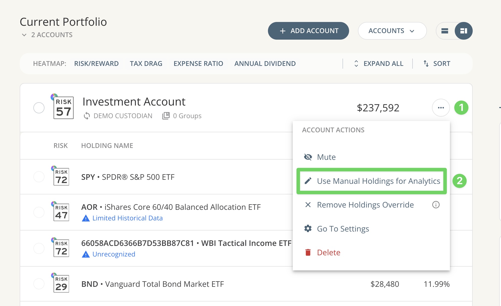 Create and Manage Client Portfolios